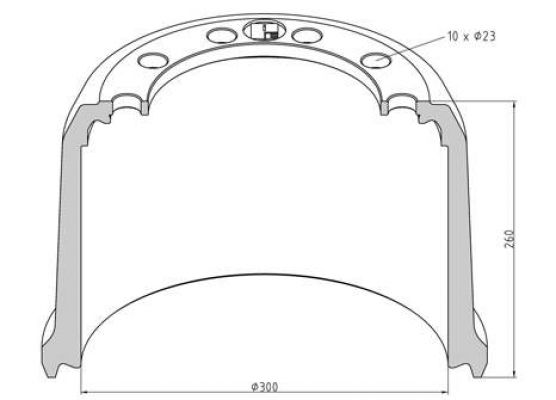 Bremstrommel BPW Eco Maxx 300/190/260 0310946060 Campe Fahrzeugbedarf GmbH