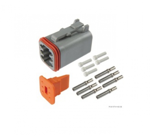 Steckgehäusesatz Rundsteckhülse Deutsch DT 6polig 50390498 Campe ...